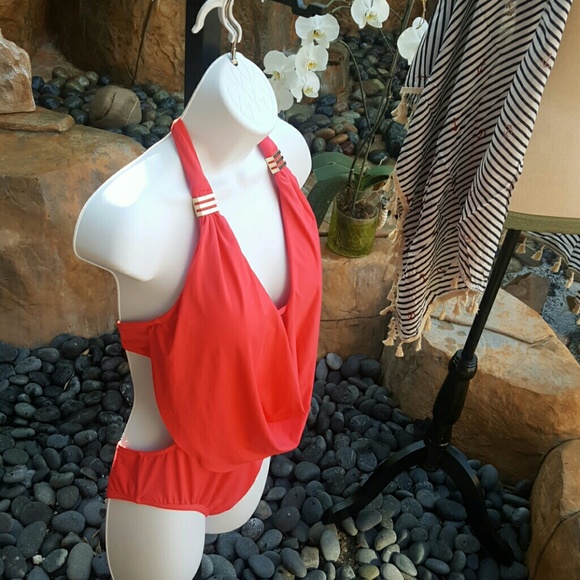 Bar III | Swim | Liquidation Reduction Bar Iii Deep V Neck Draped Neck ...